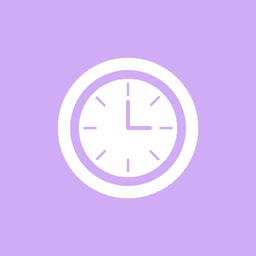 Clock purple free app icons | guitar & lace