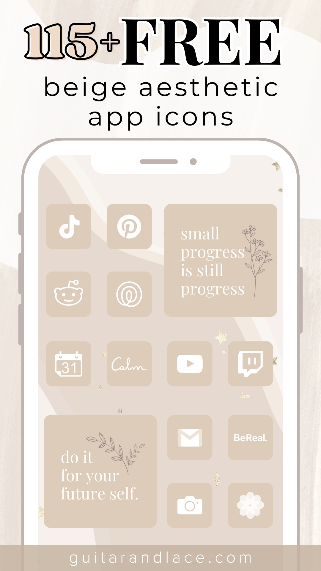 Free Summer App Icons for your phone & ipad | guitar & lace