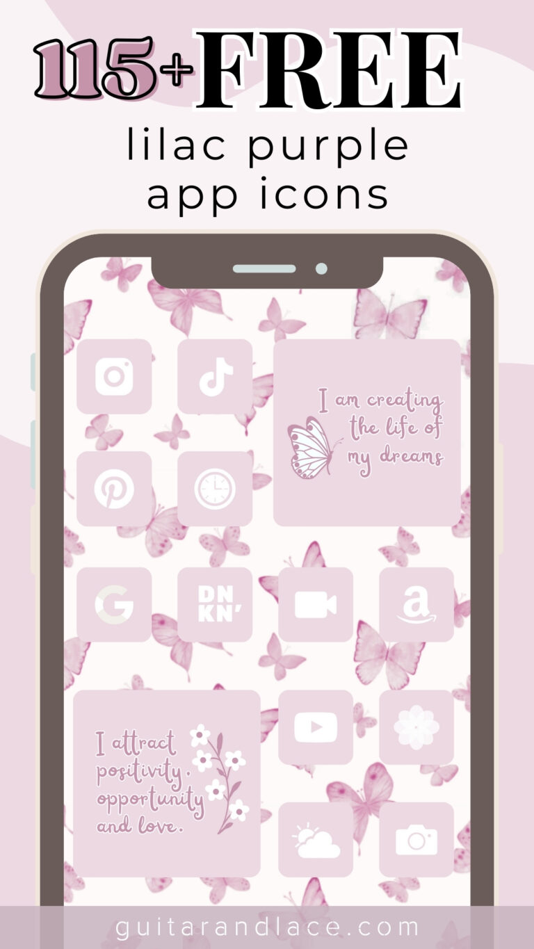Free Lilac Purple App Icons – Perfect for spring and summer! | guitar ...