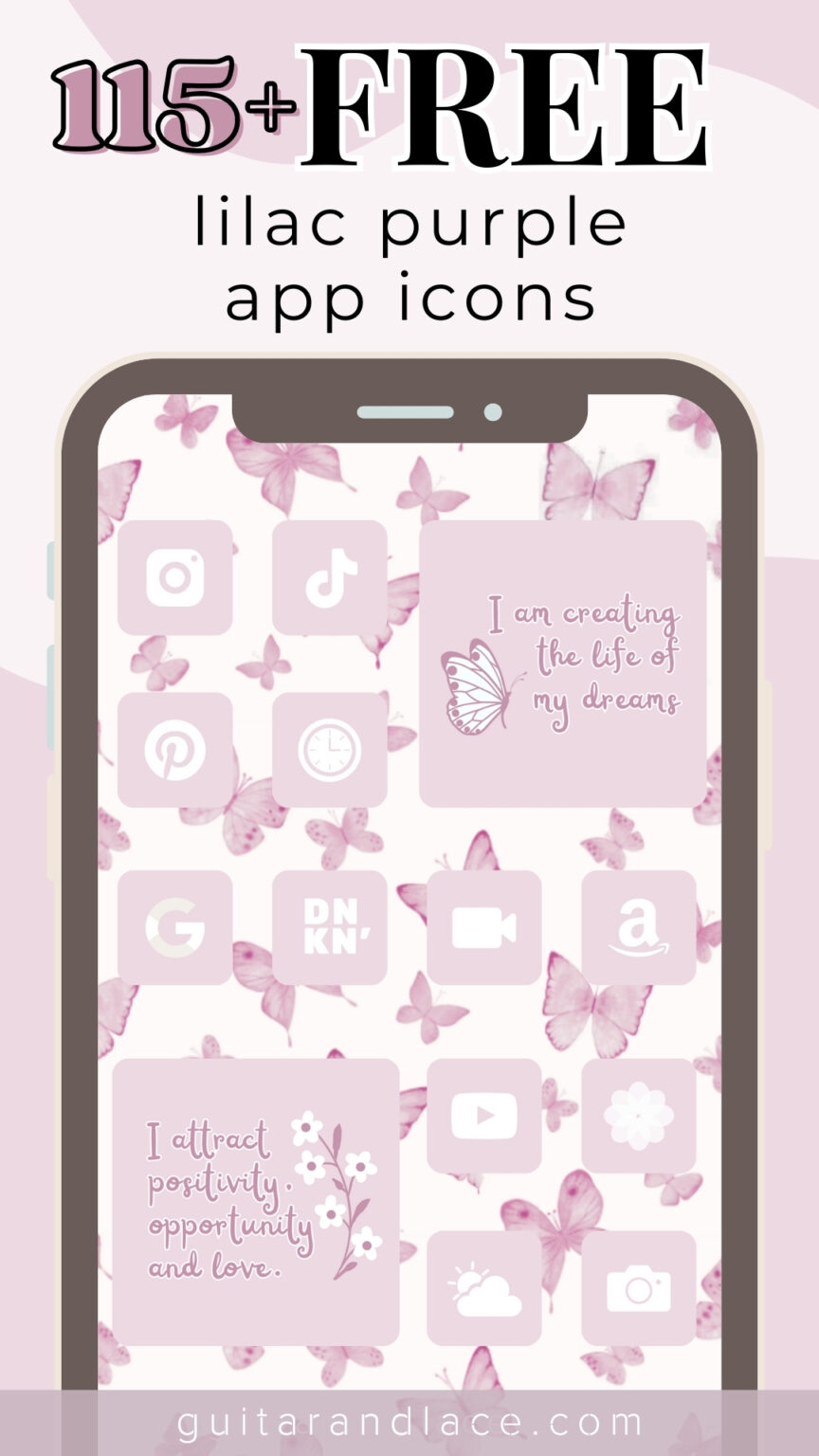 Free Lilac Purple App Icons – Perfect for spring and summer! | guitar ...