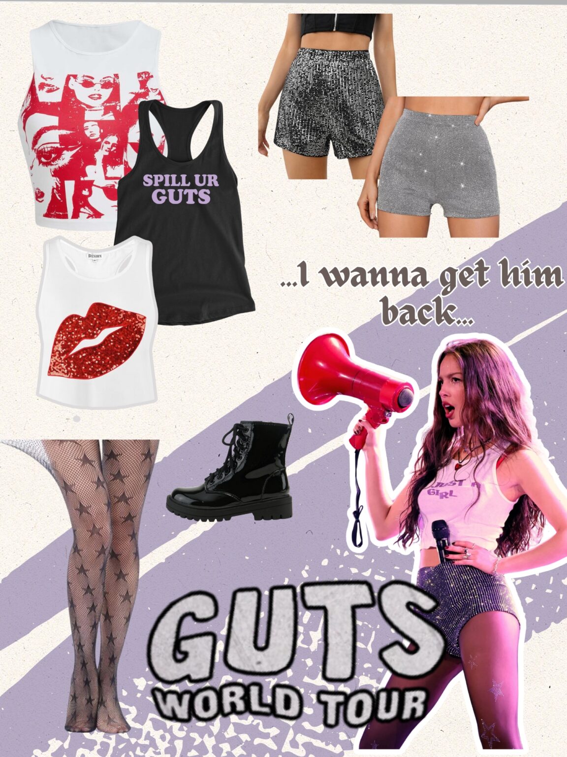 Olivia Rodrigo GUTS World Tour Outfit Ideas – what to wear! | guitar & lace