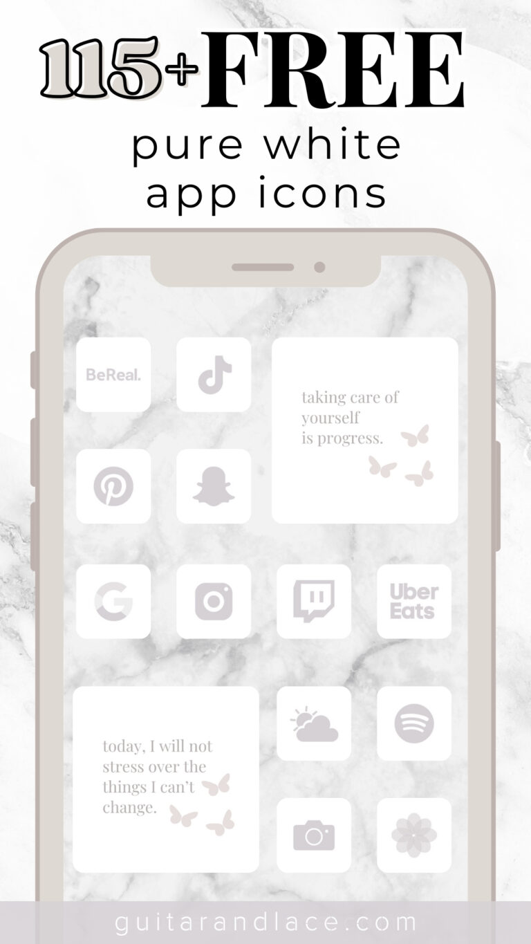 115+ Free White App Icons for your Phone and Devices | guitar & lace
