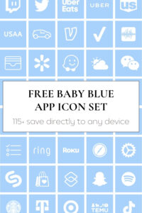 Free Blue App Icons for your Phone & Devices | guitar & lace