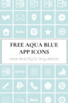 Free Aqua Blue App Icons for your phone, iPad and more! | guitar & lace