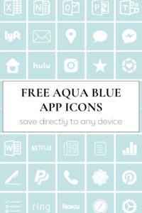 Free Aqua Blue App Icons for your phone, iPad and more! | guitar & lace