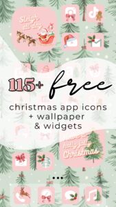 115+ Free Christmas App Icons for your phone & devices | guitar & lace