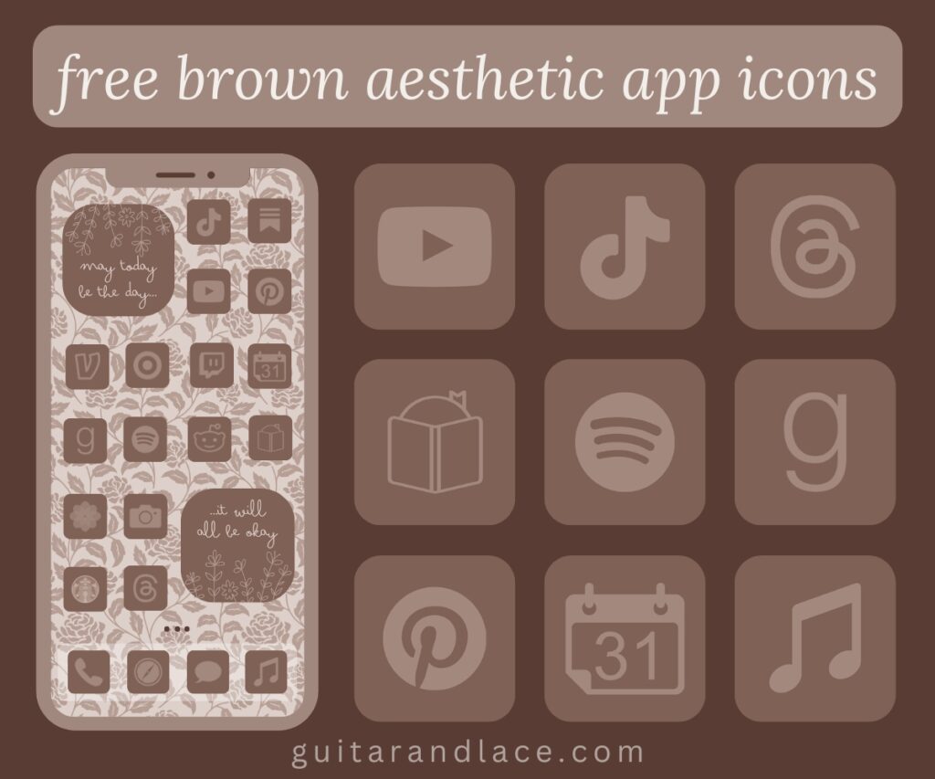 130+ Free Brown Aesthetic App Icons for your phone & devices
