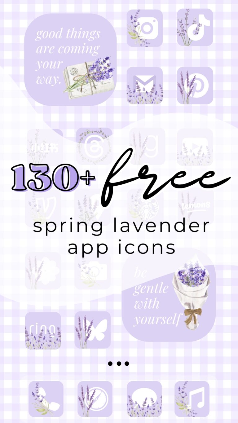 130+ Free Spring Lavender App Icons for your phone & devices