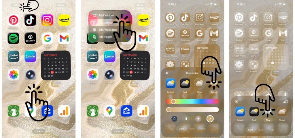 How to make Clear App Icons on iPhone – with ios 26 | guitar & lace